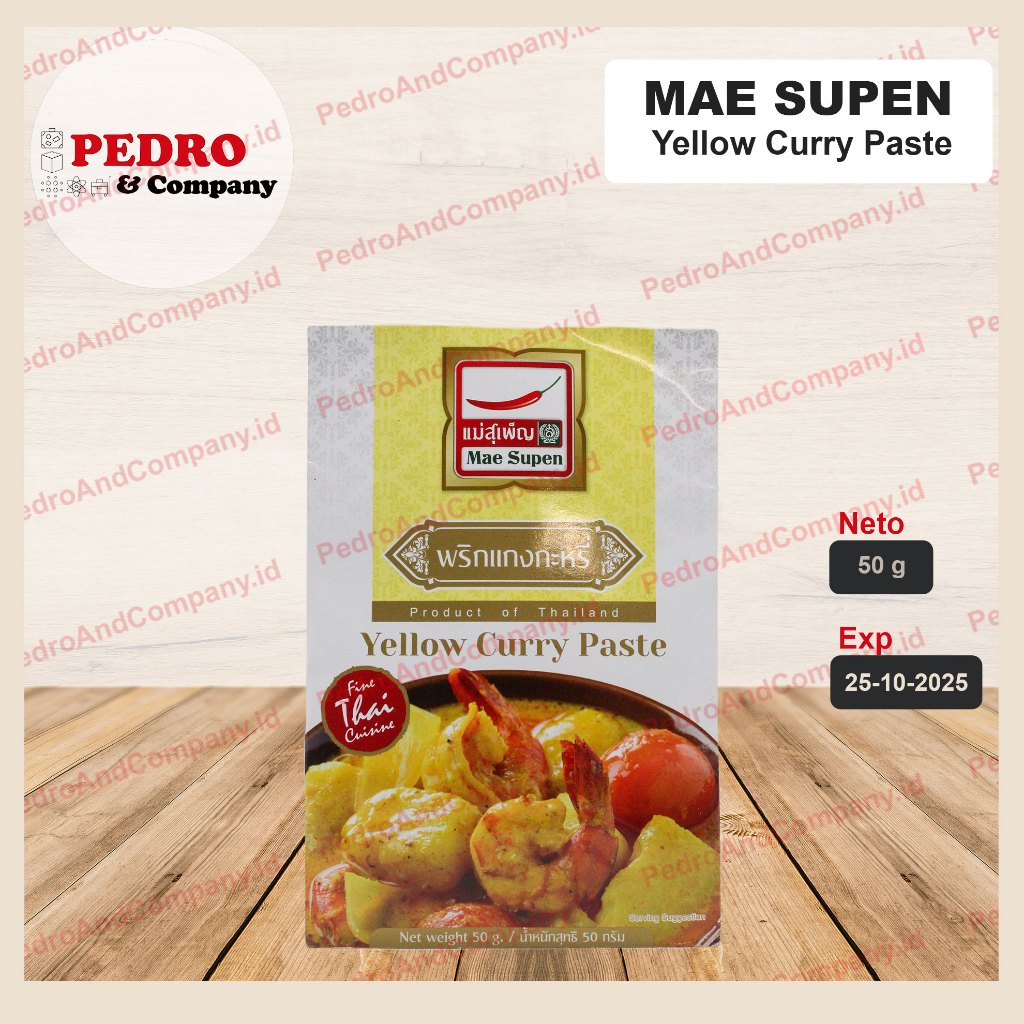 Jual mae supen yellow curry paste 50 gram - thai cuisine, thailand kari ...