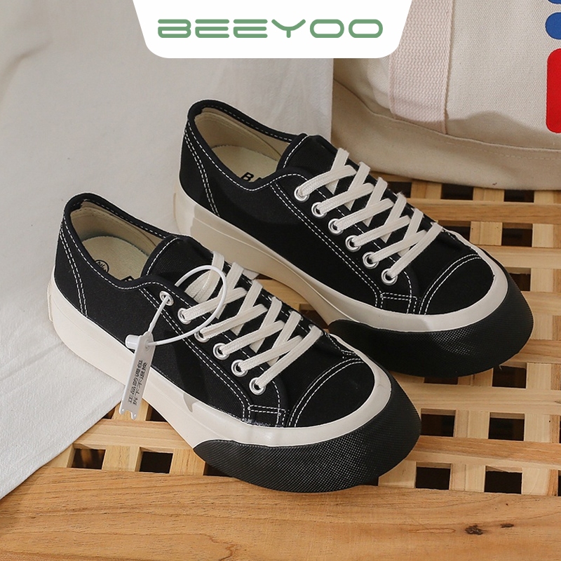 Jual Beeyoo Sepatu Sneakers Kanvas Wanita Korean Style Sepatu Sneakers ...
