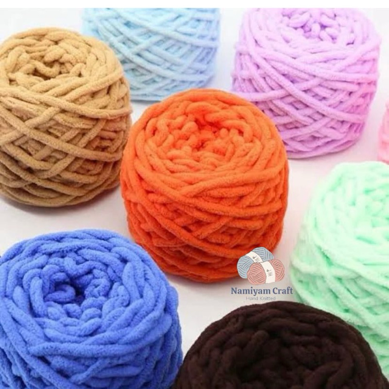 Jual Benang Rajut Chenille | Benang Rajut Handuk | Chunky Yarn | Shopee ...