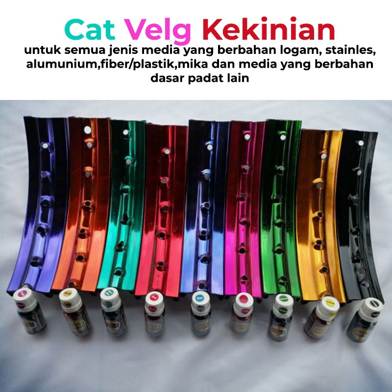 Jual SILVER CHROME VELG NEWBORN COLOR | Cat Chrome Paint Original, Cat ...