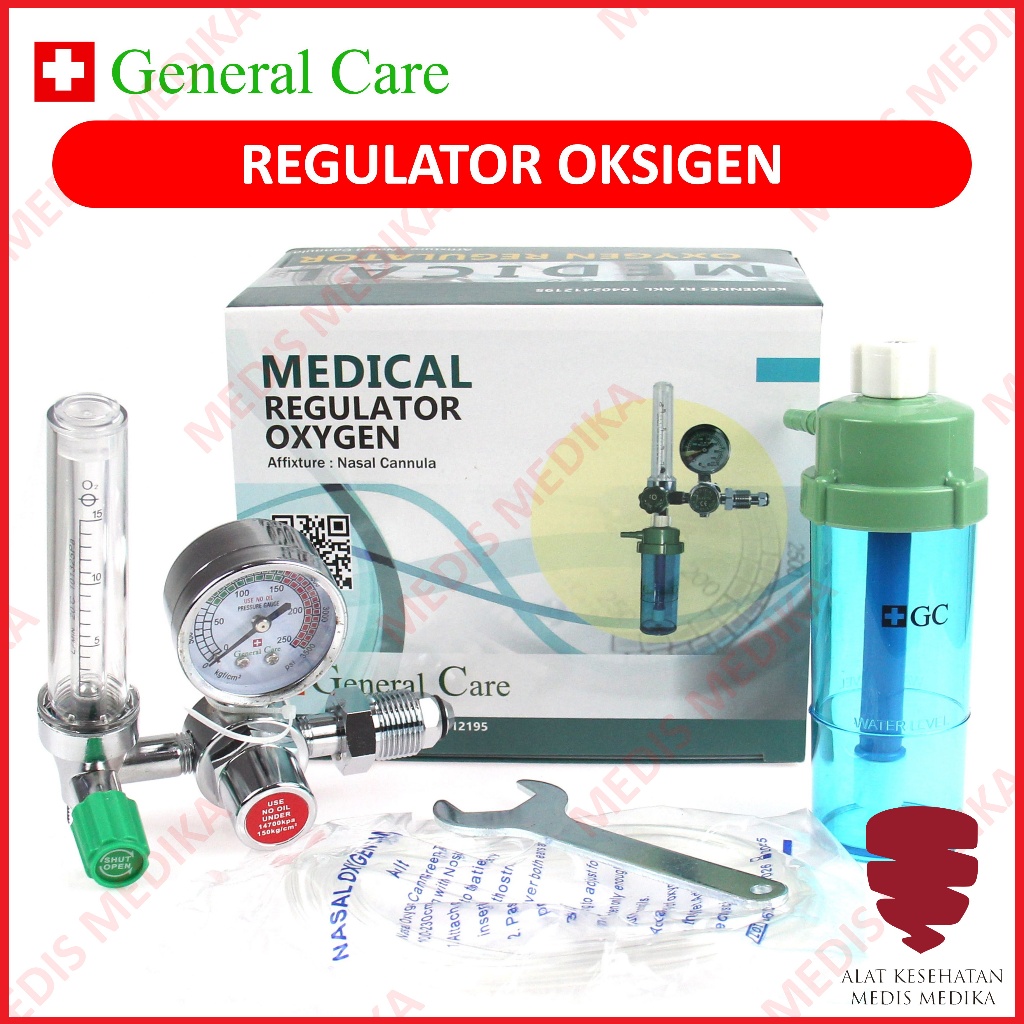 Jual Regulator Oxygen General Care Tabung Oxigen Rumah Sakit Oksigen O2 | Shopee Indonesia