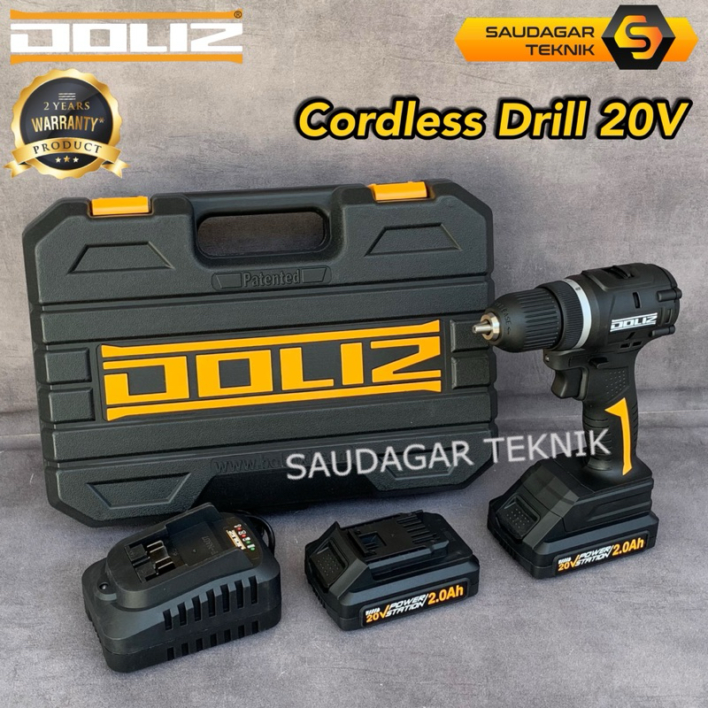 Jual Mesin Bor Cordless Doliz 20V BD 637 Brushless Motor Mesin Bor ...