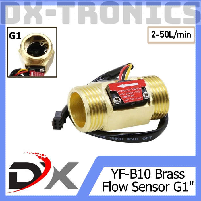 Jual Water Flow Sensor Kuningan Brass G1 Inch Aliran Air 1" in YF-B10 ...