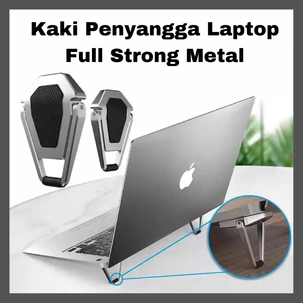 Jual Alumunium Laptop Stand Penyangga Dudukan Kaki Laptop Full Besi 1 ...
