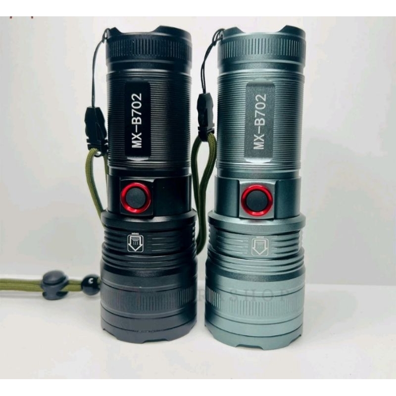 Jual Senter Zoom In Out Led MX-B702 Super Terang Body Full Aluminium ...