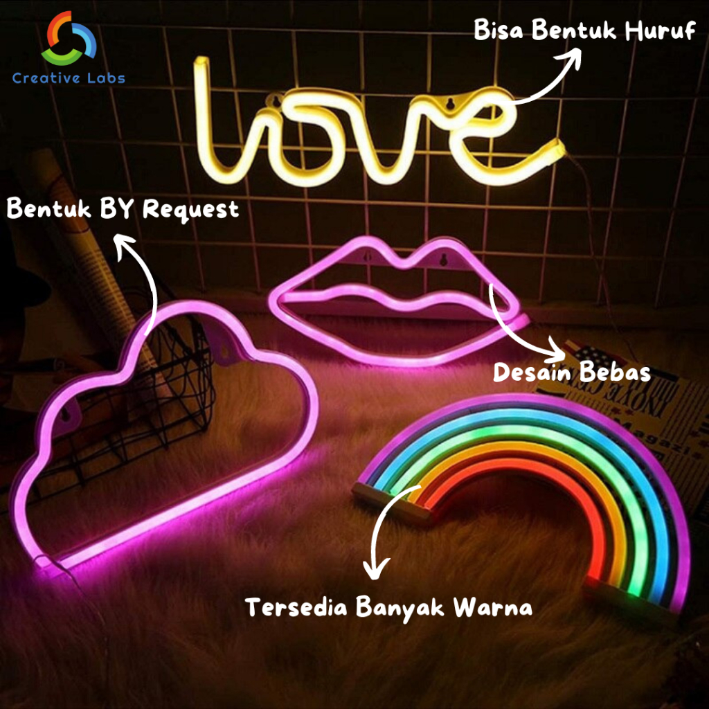 Jual Neon Flex Custom Logo Atau Nama BY Request Bebas Desain | Shopee ...