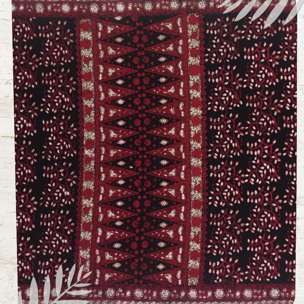 Jual Batik jambi motif bunga merah | kain (Panjang.2m Lebar.105cm ...