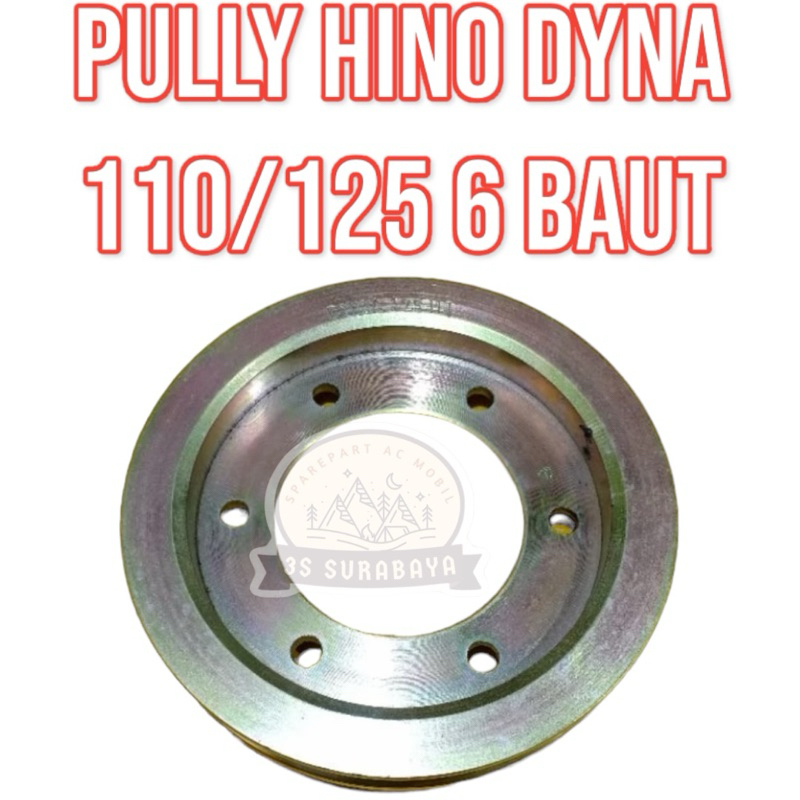 Jual Pully Tambahan Ac Hino Dyna 110 / 125 6 baut Ac Truk | Shopee ...