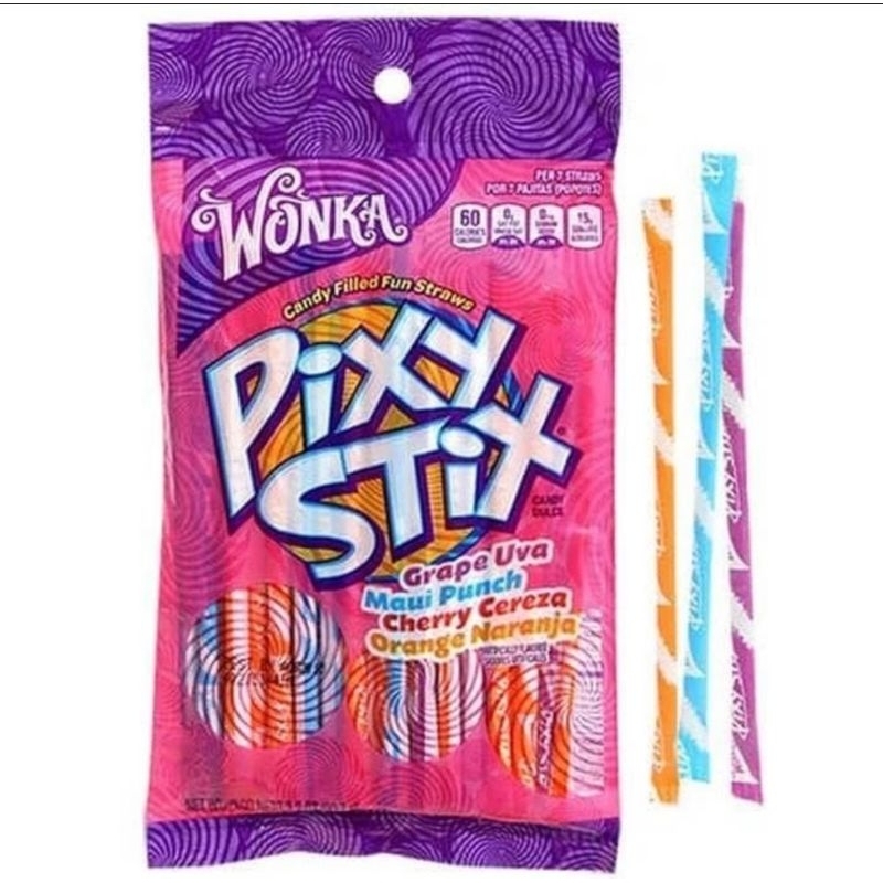 Jual USA Wonka Pixy Stix Candy Stick Permen Bubuk Anggur Ceri Jeruk ...