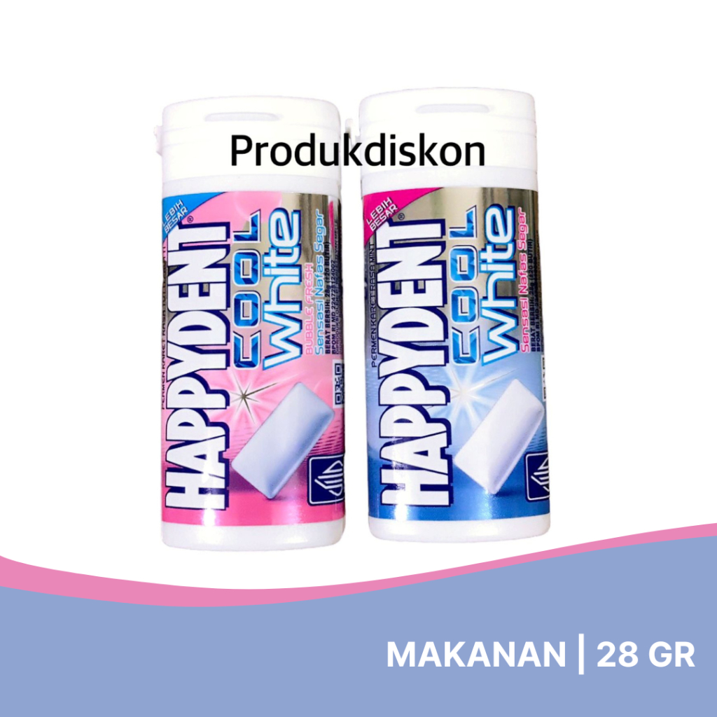 Jual HAPPYDENT Cool White Botol Permen Karet 28gr - Makanan | Shopee ... Jual HAPPYDENT Cool White Botol Permen Karet 28gr - Makanan | Shopee ...