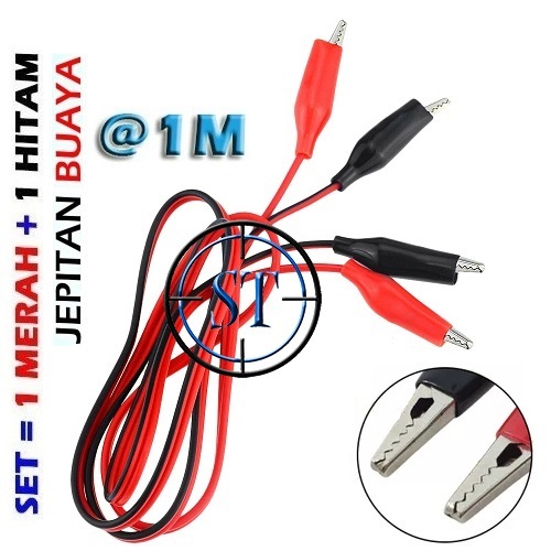 Jual Kabel Jepit Buaya Mini @1 Meter / Capit Buaya / Penghubung / Kabel ...
