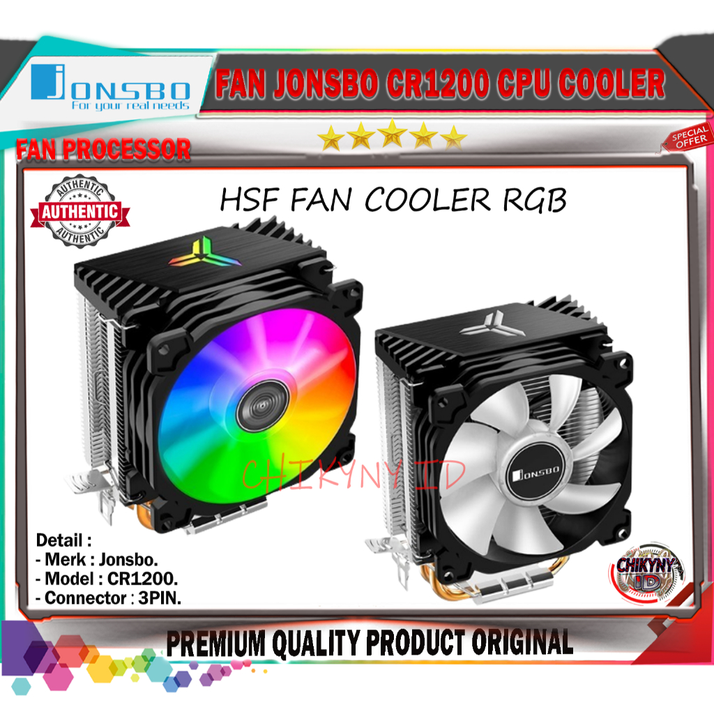 Jual JONSBO CR 1200 FAN CPU PROCESSOR HSF COOLER RGB | Shopee Indonesia