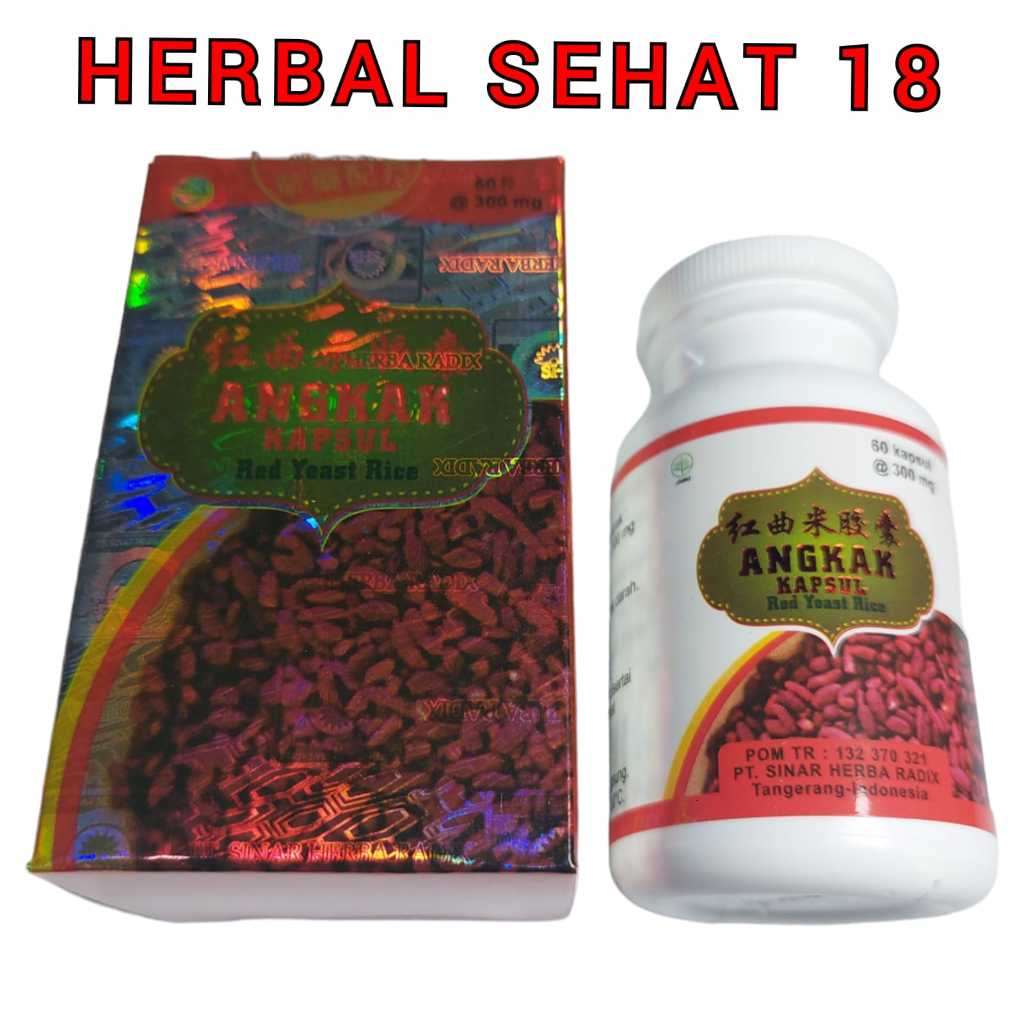 Jual Angkak Kapsul 60 kapsul (Red Yeast Rice) - Angkak Merah Kapsul Pt. Sinar Herba Radix ...