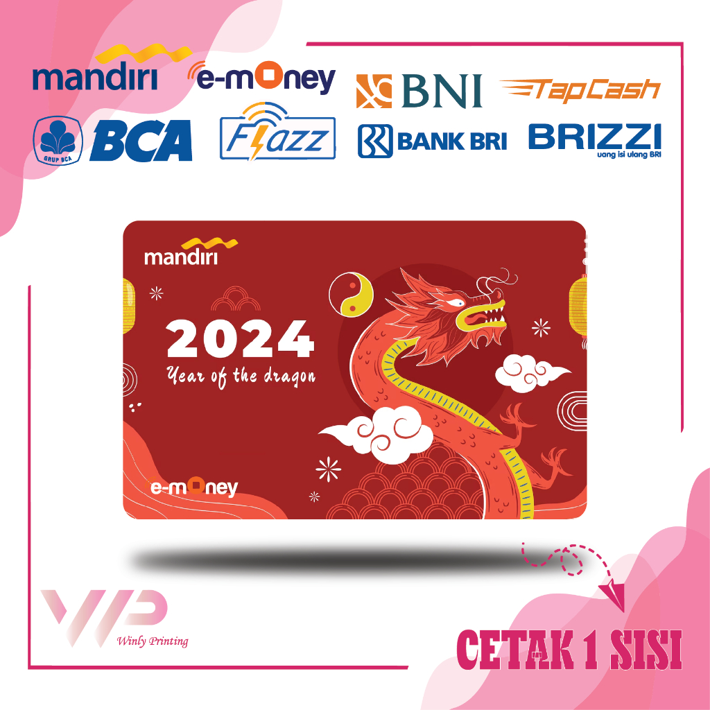 Jual KARTU EMONEY DESIGN GAMBAR 2024 YEAR OF DRAKON TAHUN BARU IMLEK ...