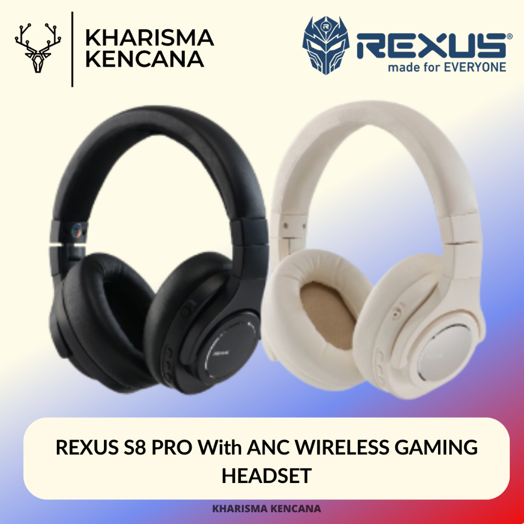Jual REXUS S8 PRO With ANC WIRELESS GAMING HEADSET | Shopee Indonesia