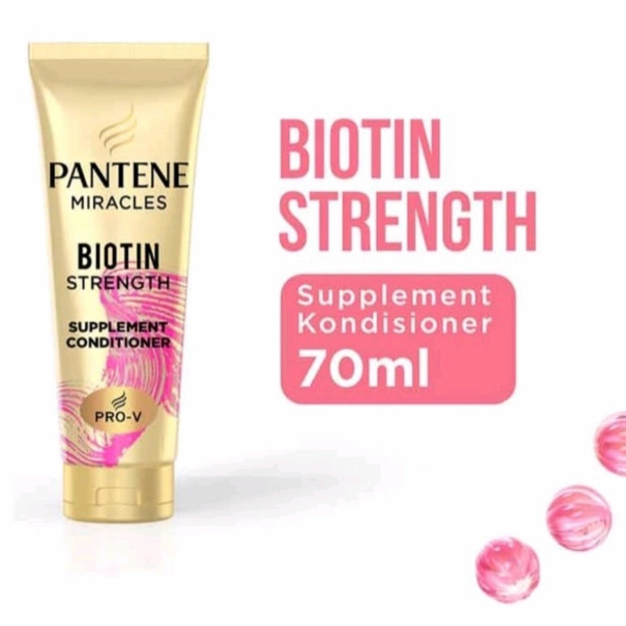 Jual PANTENE Miracles Suplement Conditioner Biotin Strength 70ml (pink ...