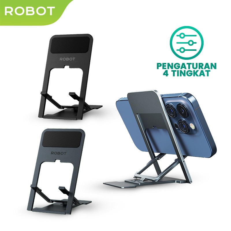 Jual ROBOT Phone Holder RT-US12 Ultra-thin Foldable Portable 4 Level ...