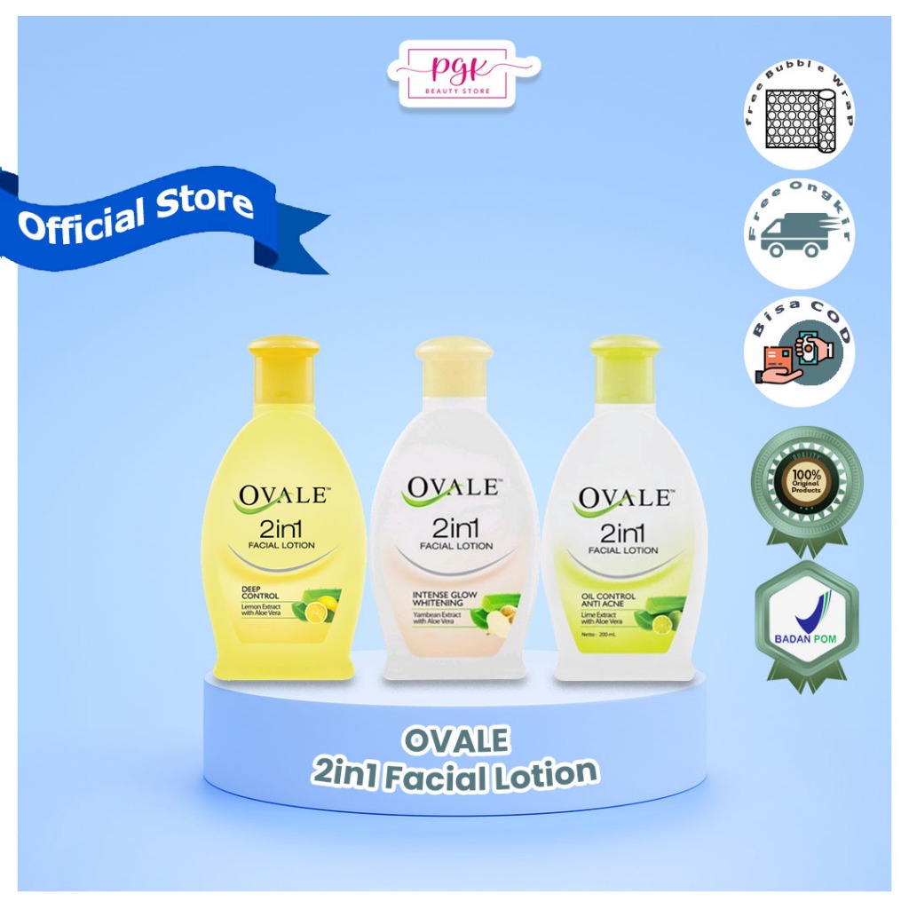 Jual OVALE facial lotion 2in1 All variant | Shopee Indonesia