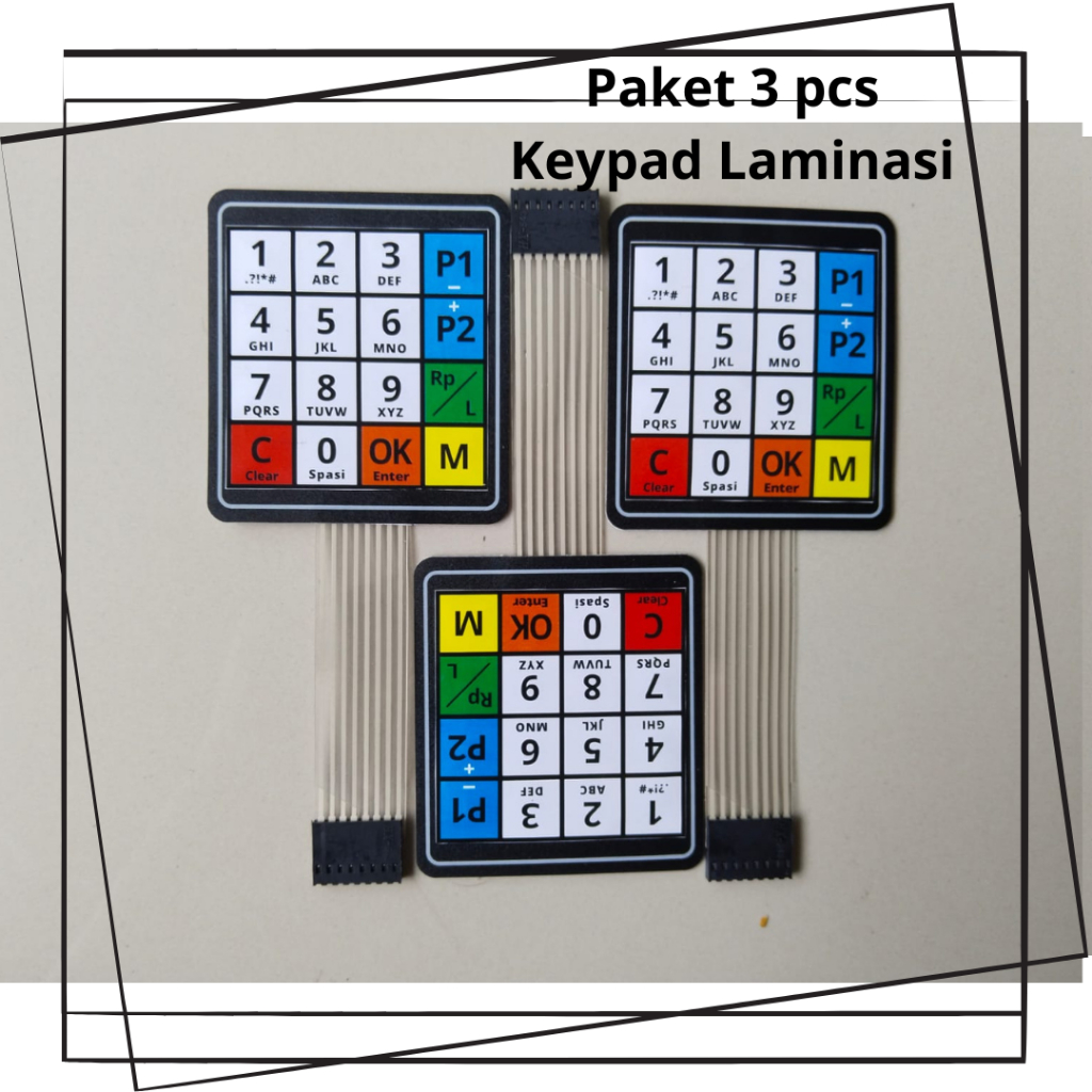 Jual paket 3 pcs keypad pom mini tombol cpu pom mini model laminasi ...