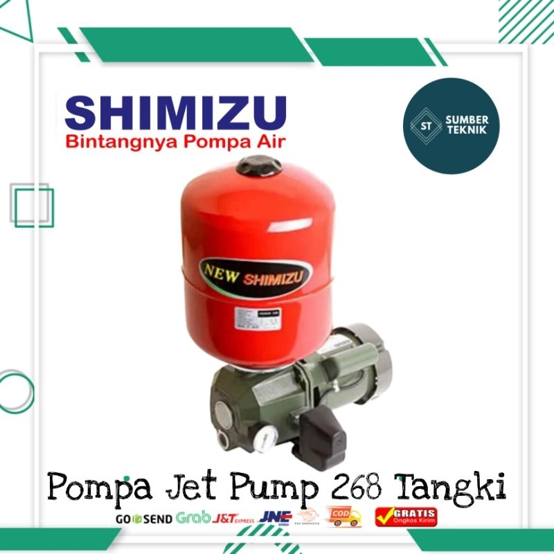 Jual SHIMIZU PC 268 BIT SET Pompa Air Jet Pump Sumur Dalam Otomatis Pakai Tangki | Shopee Indonesia