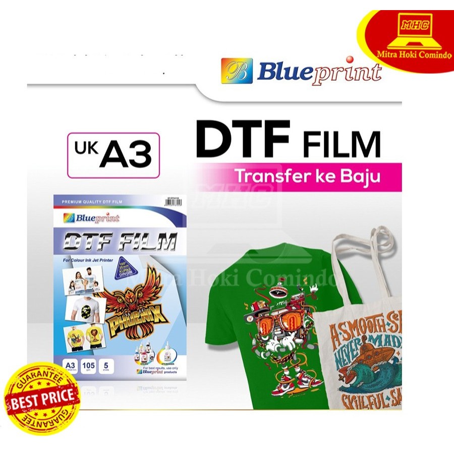 Jual KERTAS TRANSFER FILM DFT BLUEPRINT / DIGITAL TRANSFER FILM PET A3 | Shopee Indonesia