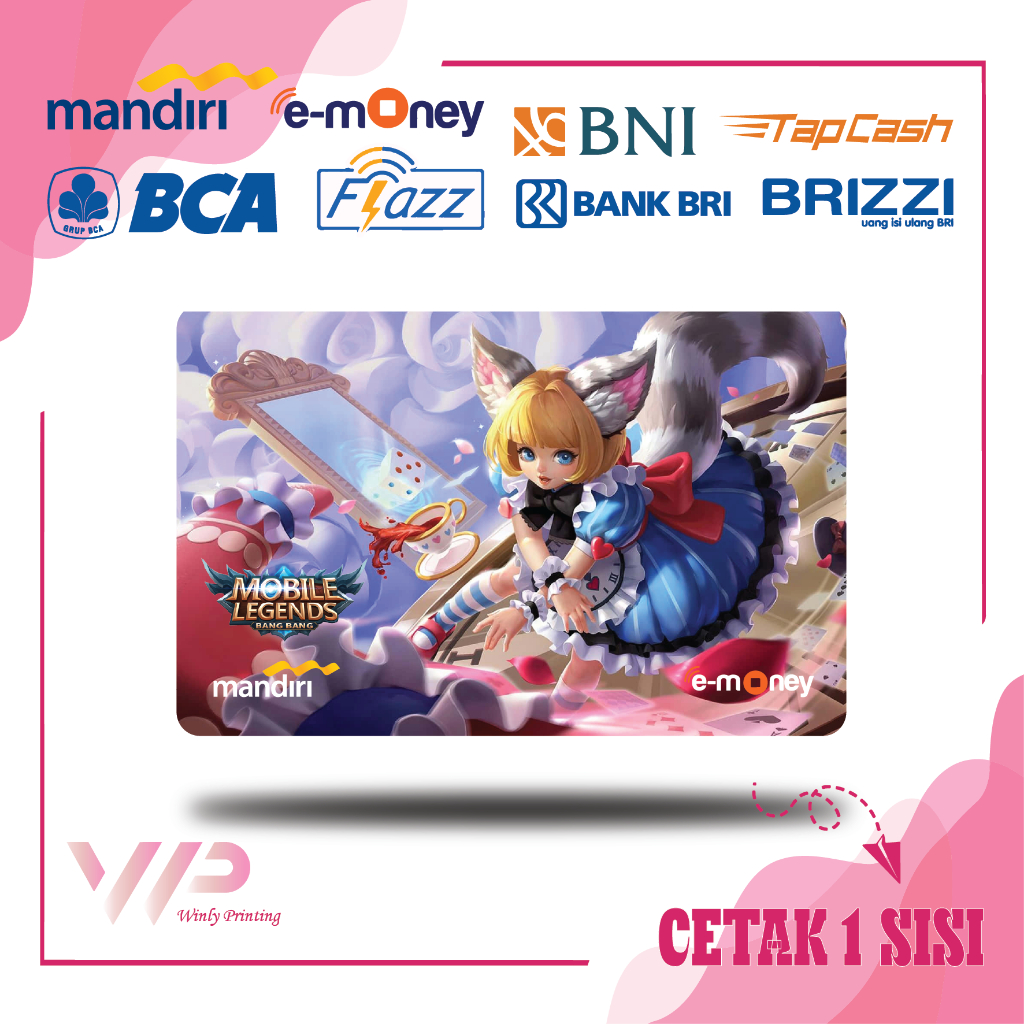 Jual KARTU EMONEY DESIGN MOBILE LEGENDS NANA GAME MANDIRI FLAZZ BCA GEN ...