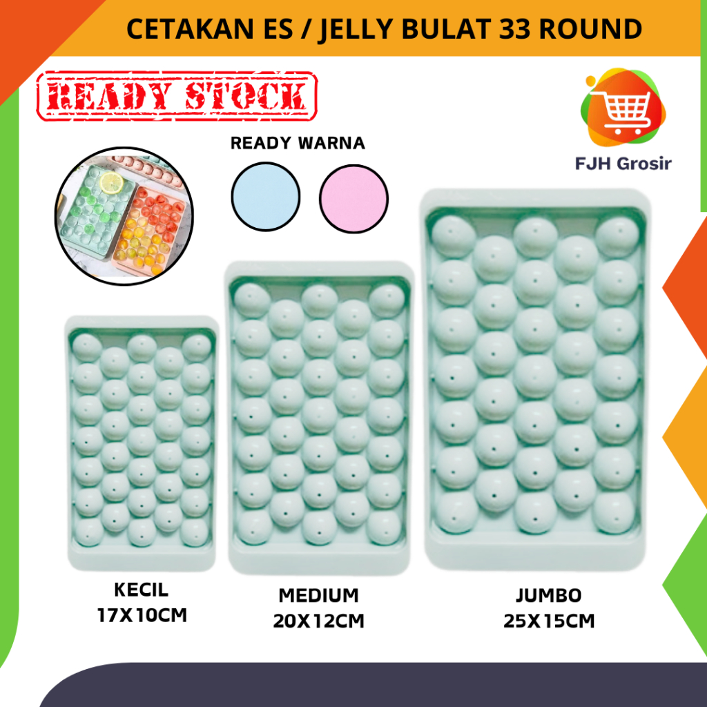 Jual Cetakan Es Batu Bulat Jelly Ball 33 Round Cetakan Jelly Puding ...