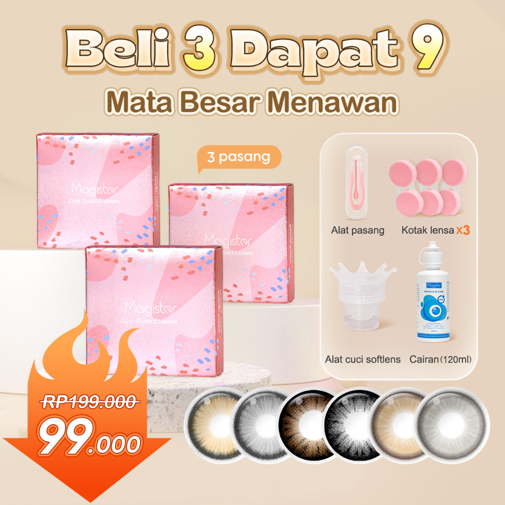 Jual [Buy 3 Get 9] Magister Softlens 14MM-14.5MM Lensa kontak Lengkap ...