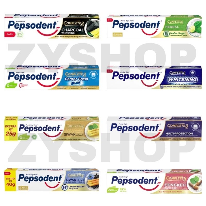 Jual Pepsodent Complete 8 - Pasta Gigi - 190g | Shopee Indonesia