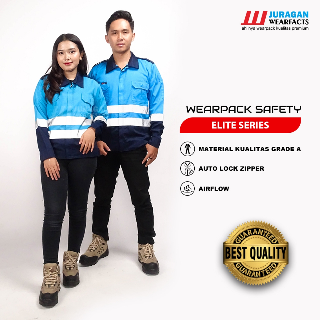 Jual Juragan Wearfacts - Wearpack Safety Warna Biru Toska Kombinasi ...