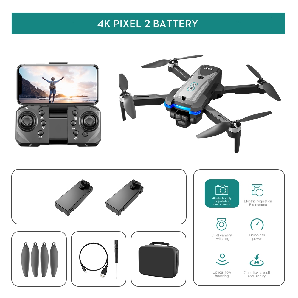 Jual 【Half Fold】Drone S4S/drone semi-melipat/penampilan indah/cahaya indah/motor tanpa berus ...