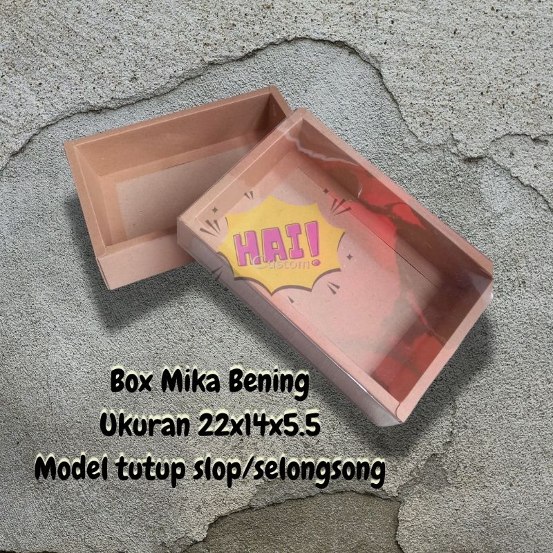 Jual Box Mika Sliding Box Tutup Mika Bening Kotak Souvenir Kardus ...