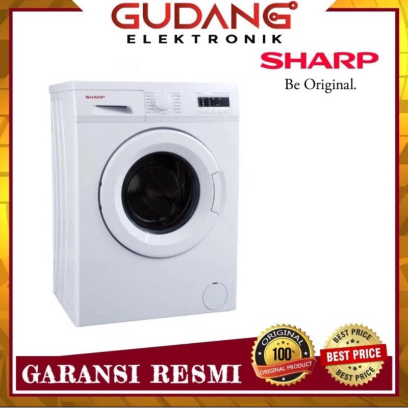 Jual MESIN CUCI FRONT LOAD SHARP ES-FL1072 B FRONT LOADING SHARP ESFL ...