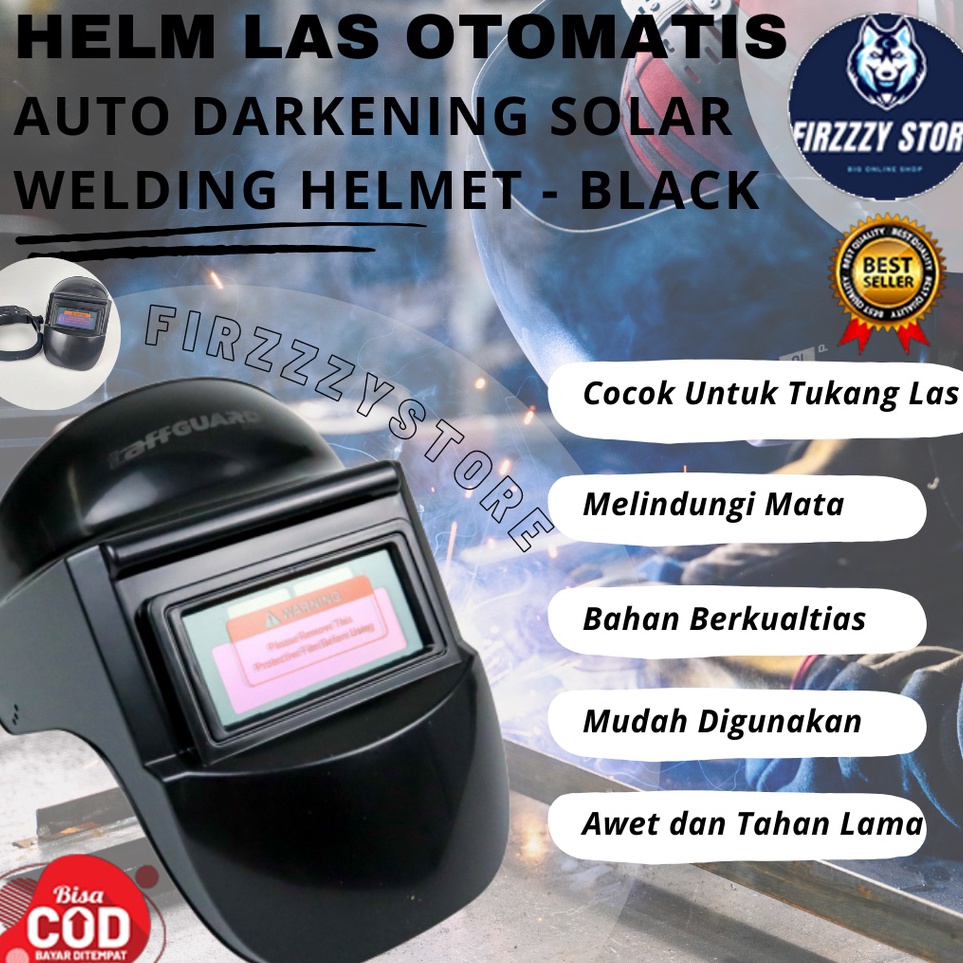 Jual Serbu sekarang Helm Las Otomatis Auto Darkening Solar Welding ...