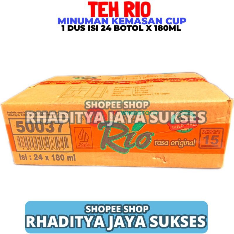 Jual Teh Rio Original 1 Dus Isi 24 Cup Isi 180ml | Shopee Indonesia