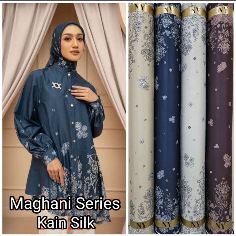 Jual Kain Meteran Bahan Dr Silk Motif Maghani Series | Shopee Indonesia