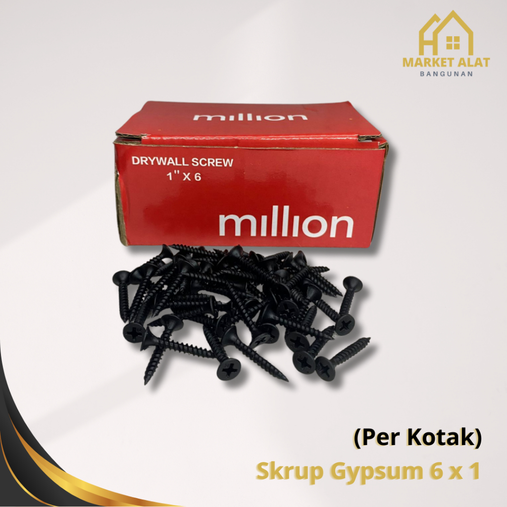 Jual (Per Pak = 450 GRAM) Skrup Gipsum 6 x 1” / Sekrup Gypsum 6x1 Inci Inch / Drywall | Shopee ...