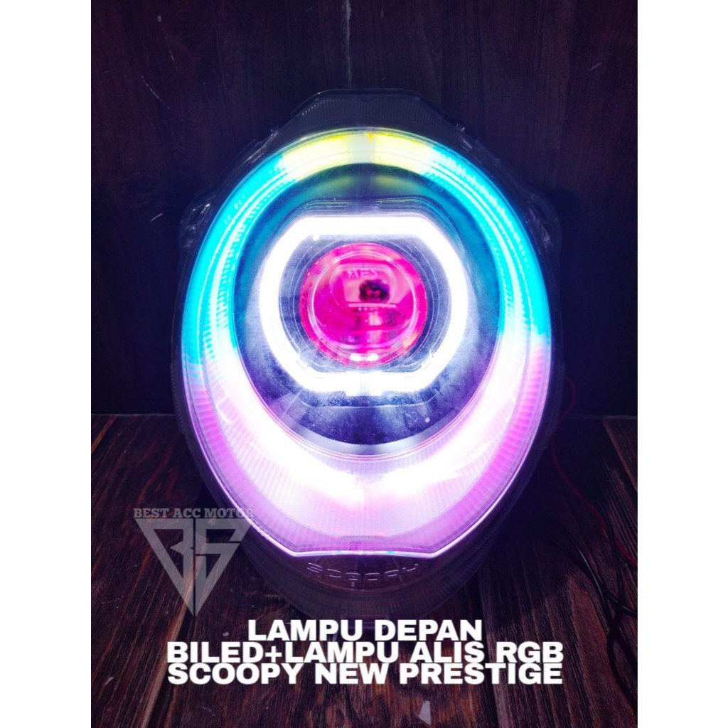 Jual LAMPU DEPAN SCOOPY PRESTIGE BILED AES TURBO 2,5 inch INCH HEADLAMP ...