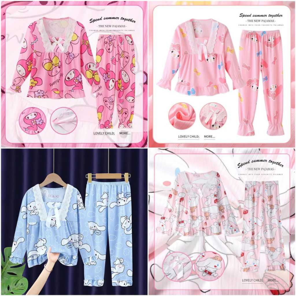 Jual PEONY BAJU TIDUR CINNAMON ROLL KUROMI BAJU TIDUR ANAK PEREMPUAN ...