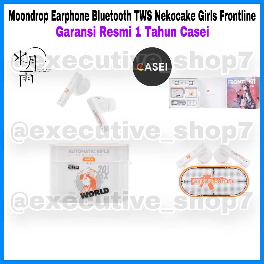 Jual Moondrop Earphone Bluetooth TWS Nekocake Girl's Frontline ...