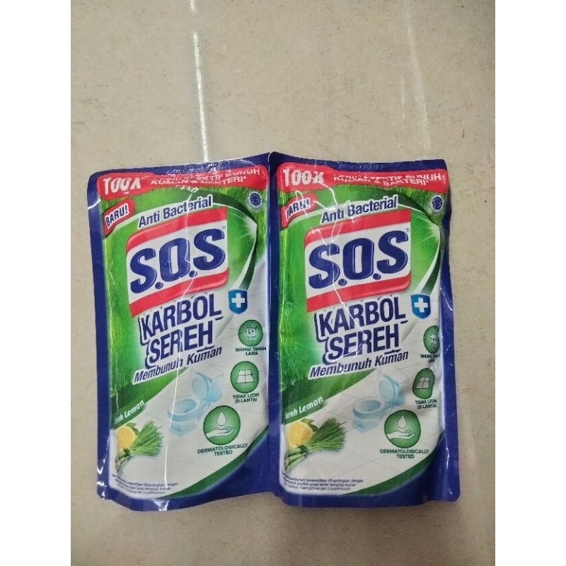 Jual SOS Karbol Sereh Lemon 700ml | pembersih lantai | Shopee Indonesia