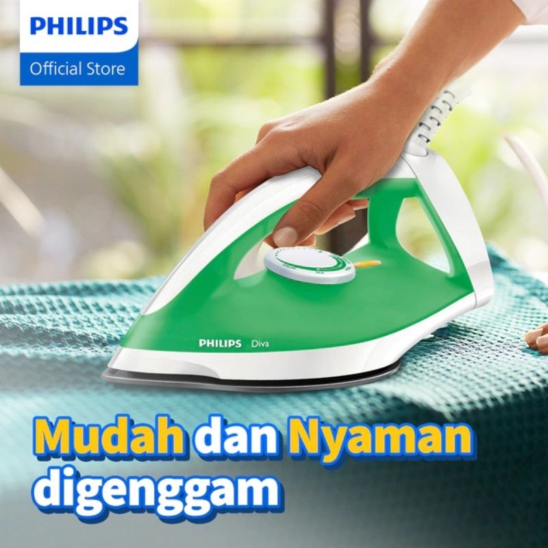 Jual PHILIPS Setrika Kering GC122/77 - Hijau, Tapak Non-Stick, seterika ...