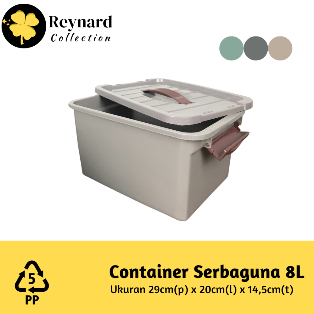 Jual Container Serbaguna 8 Liter Box Container Estetik Mini Storage Box ...