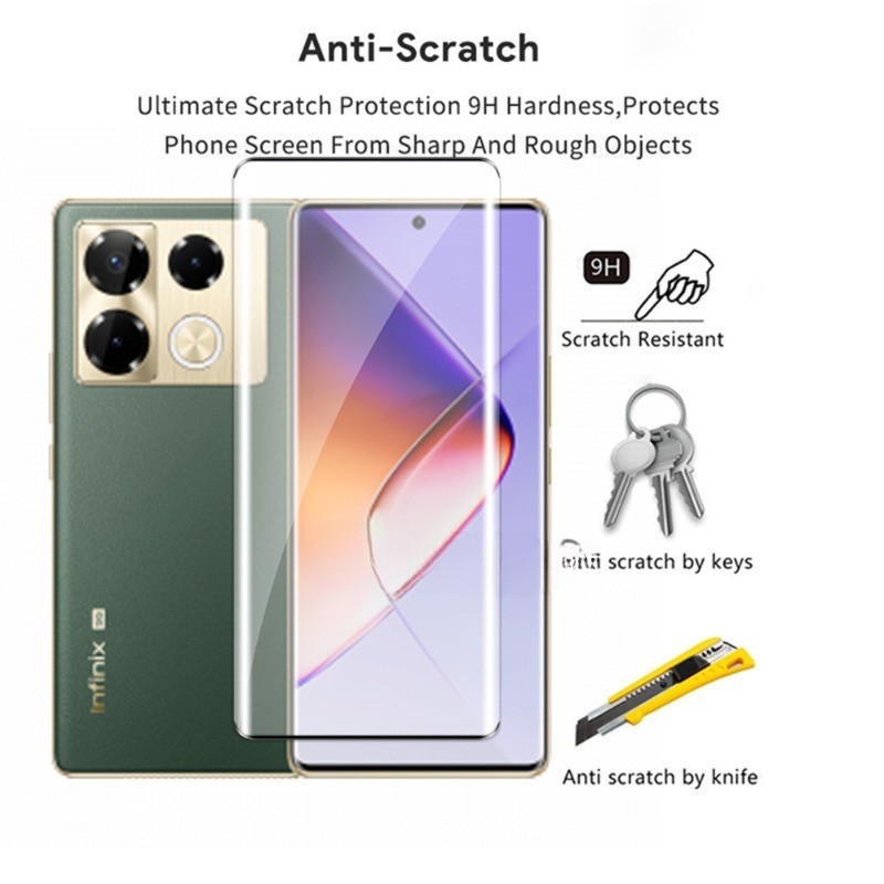 Jual Anti Gores Infinix Note 40S / 40 Pro Plus 4G 5g Tempered Glass Uv Liquid Screen Guard ...