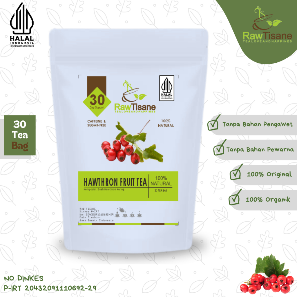 Jual RAW TISANE Hawthorn Fruit Tea : Teh Celup Buah Hawthorn Berry Isi ...