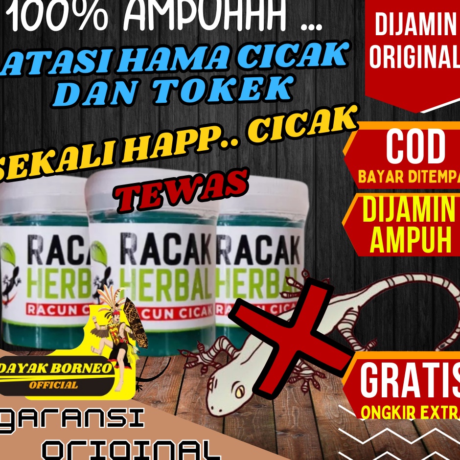 Jual Kejutan Besar Original Racak Racun cicak Herbal Ampuh Basmi Hama ...