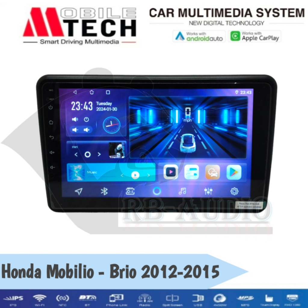 Jual Head Unit Android Mtech For Honda Brio - Mobilio 2012-2015 9 inch ...
