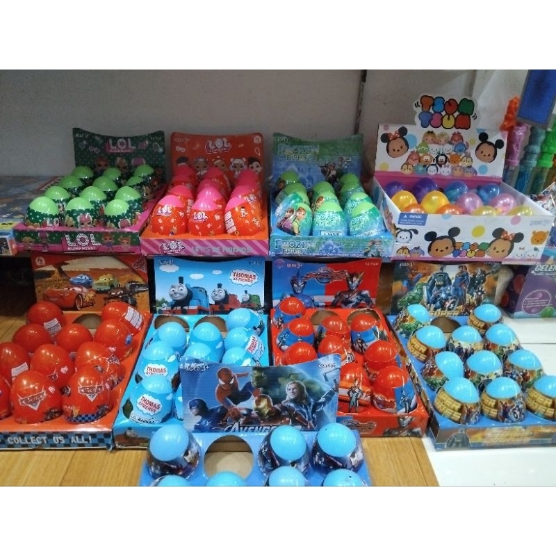 Jual Mainan anak telur kejutan isi karakter - mainan egg surprise - egg ...