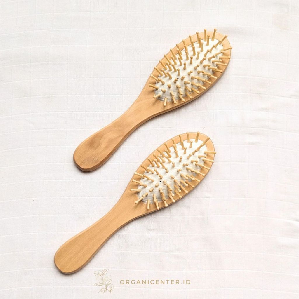 Jual Bamboo Hair Brush Detangling Sisir Rambut Bambu Kayu Wooden Comb ...