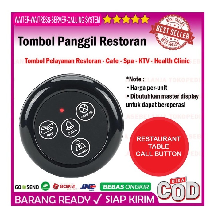Jual Tombol button tambahan - Tombol table call button tombol meja ...